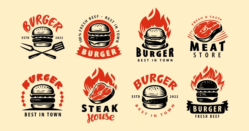 Fire Burger Vector Images (over 3,800)
