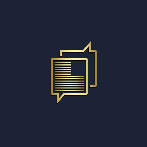 Talk bubble conversation logo Royalty Free Vector Image