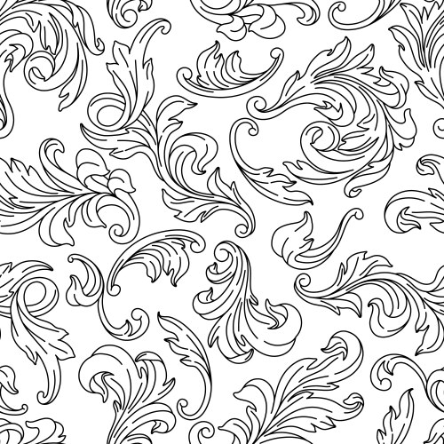 Vintage baroque seamless pattern Royalty Free Vector Image