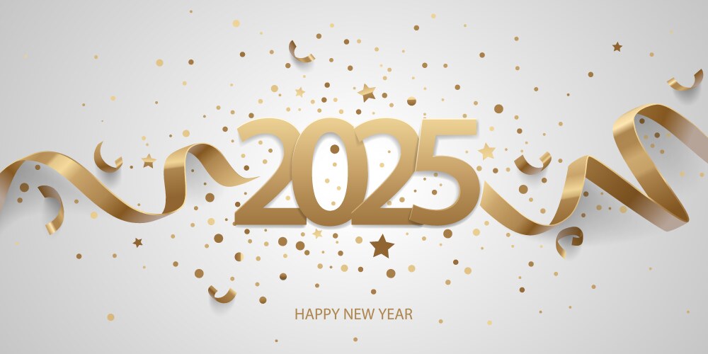 Elegant number 2025 design to celebrate happy new Vector Image