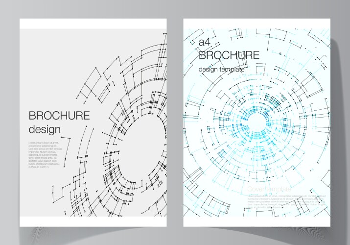 Layout of a4 format cover mockups design Vector Image