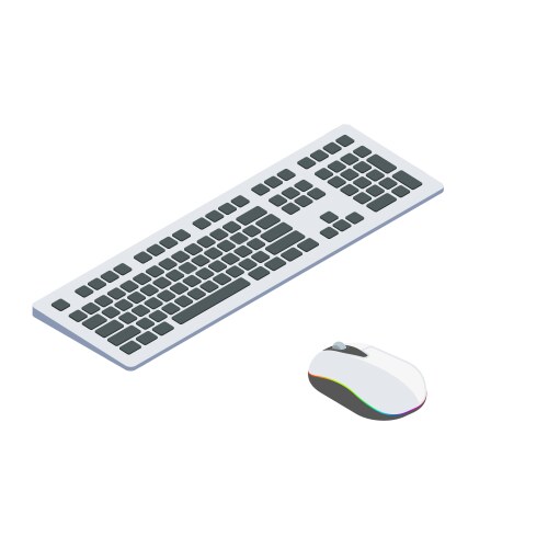 Gamer keyboard and mouse Royalty Free Vector Image