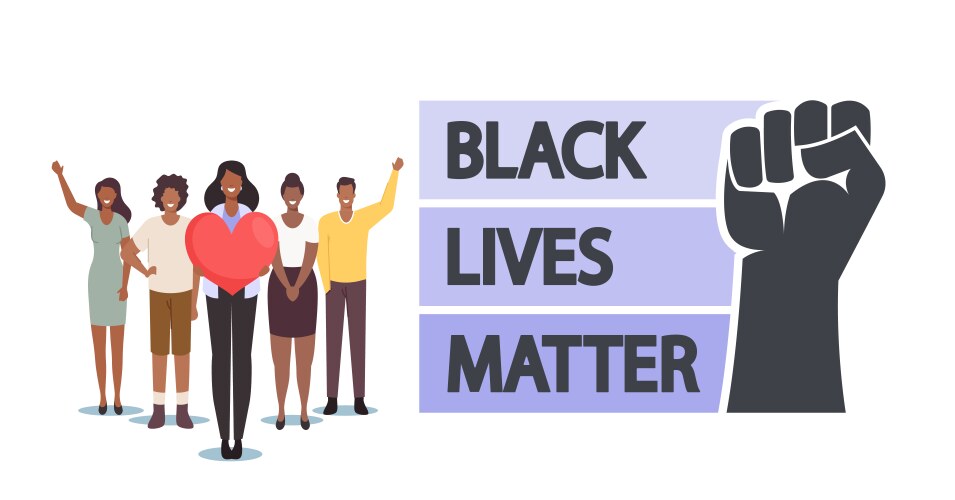 Protest poster with text black lives matter blm Vector Image