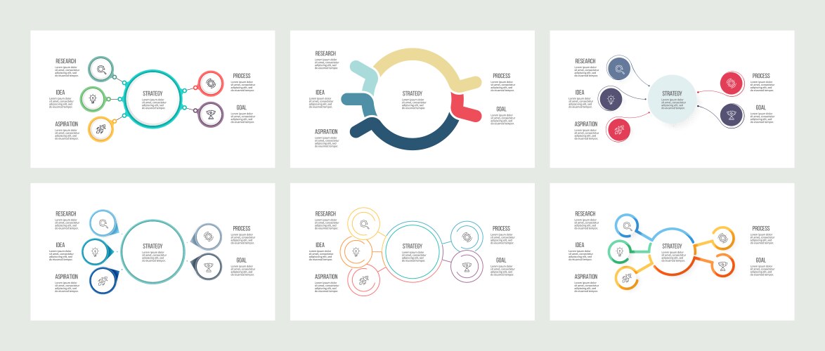 Light bulb infographic idea chart with 5 steps Vector Image