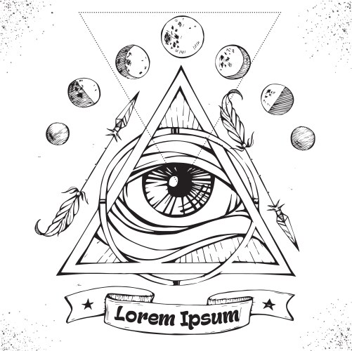 Witchcraft circular symbols magical spell circle Vector Image