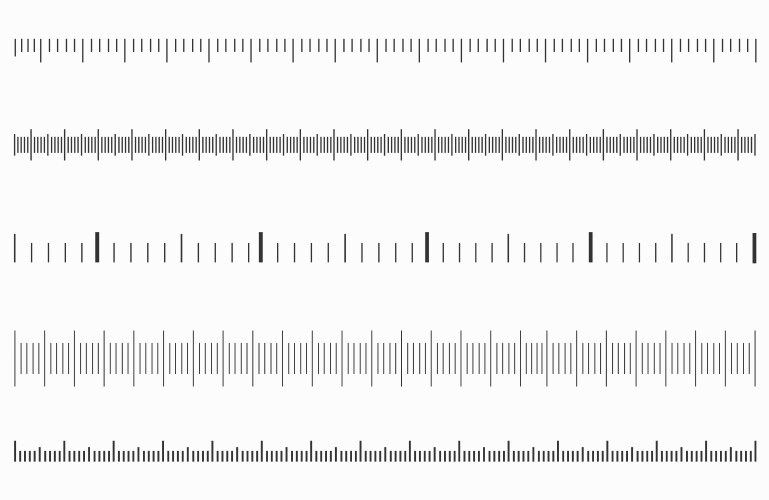 Ruler size indicators Royalty Free Vector Image