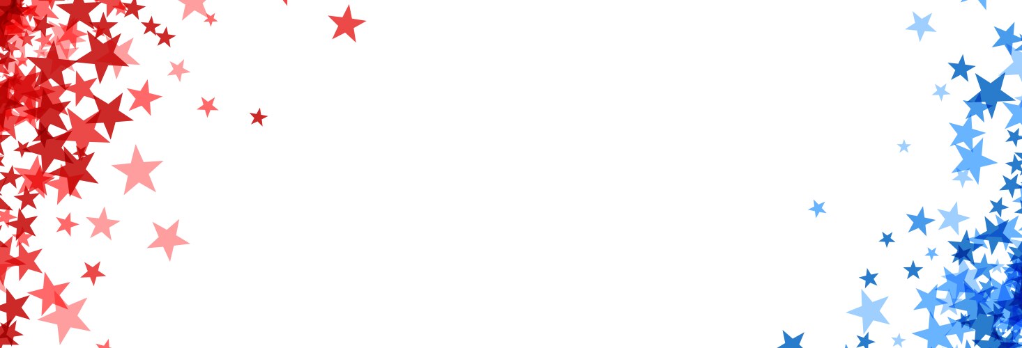 Patriotic star border banner Royalty Free Vector Image