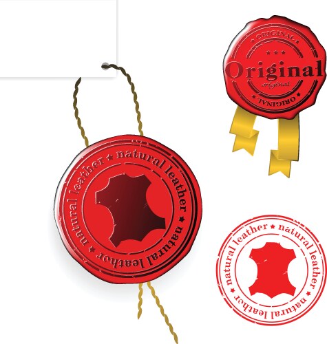 Watercolor wax stamp Royalty Free Vector Image