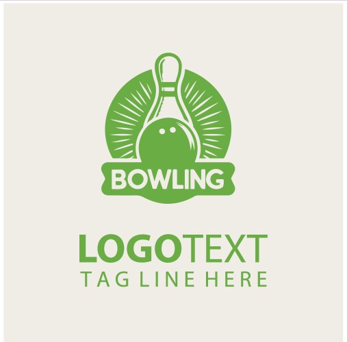 Bowling ball logo Royalty Free Vector Image - VectorStock