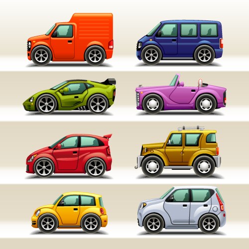 Car icon set-9 Royalty Free Vector Image - VectorStock