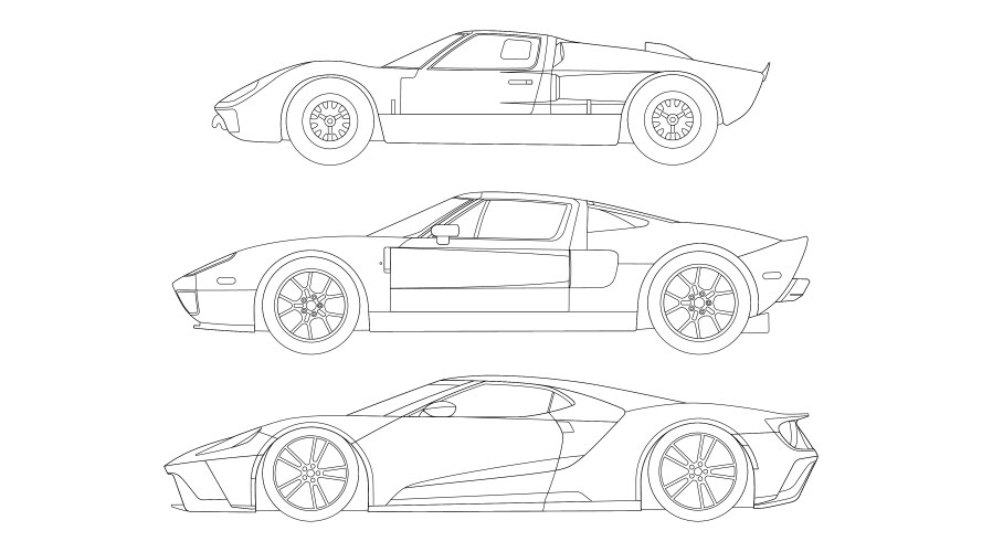 Ford gt40 history Royalty Free Vector Image - VectorStock