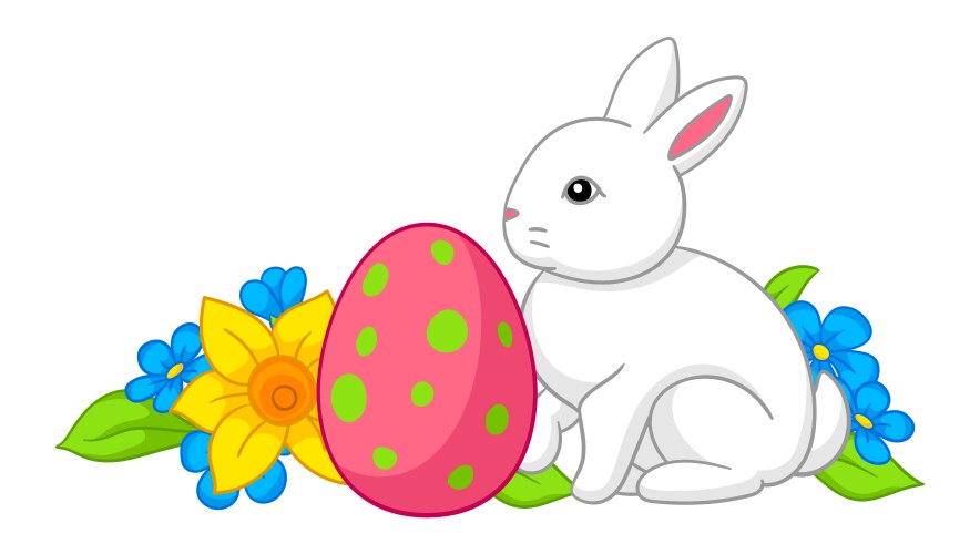 Happy easter cute bunny egg Royalty Free Vector Image