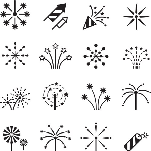 Simple snowflake icons Royalty Free Vector Image