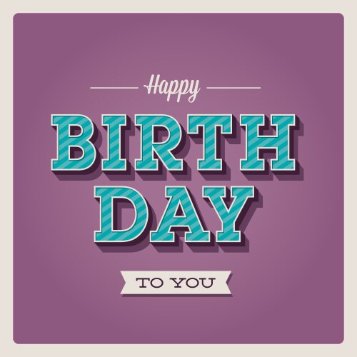 Happy birthday card with cute monster Royalty Free Vector