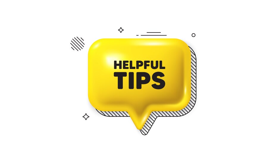 Helpful tips symbol education faq sign speech Vector Image