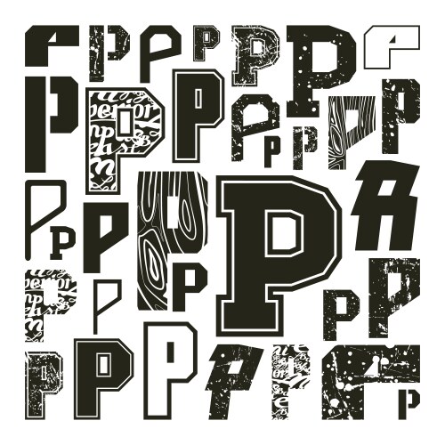 Grunge stencil letters Royalty Free Vector Image