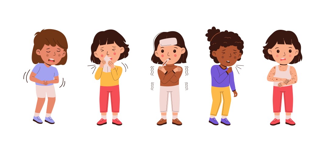 Sick Child Cartoon Vector Images (over 5,200)