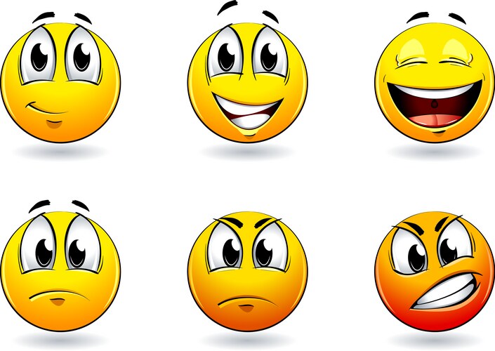 Face emoticon set Royalty Free Vector Image - VectorStock