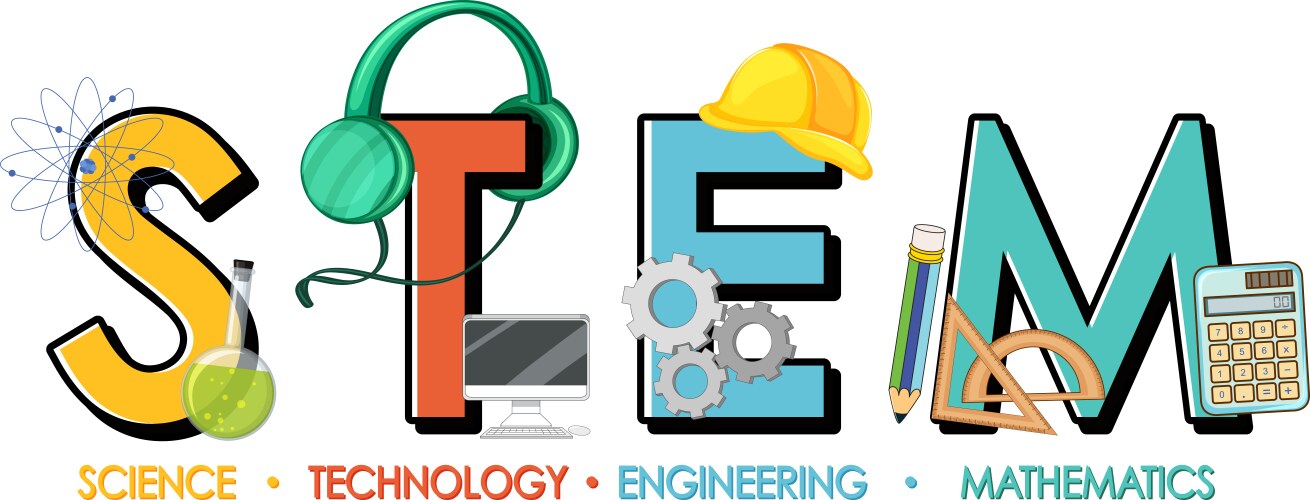 A stem and element logo Royalty Free Vector Image