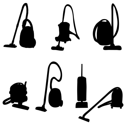 Set vacuum cleaner Royalty Free Vector Image - VectorStock