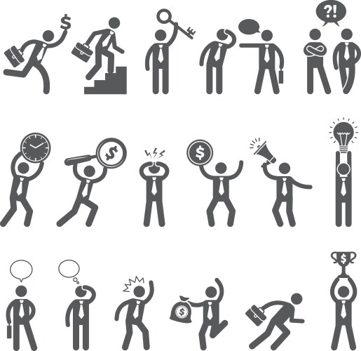 Stickman Poses Vector Images (over 1,700)