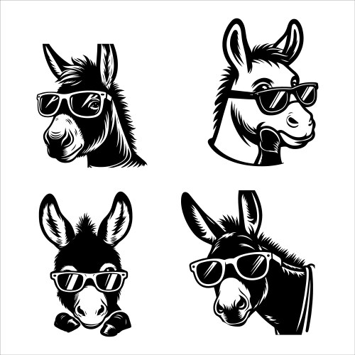 Donkey svg Royalty Free Vector Image - VectorStock