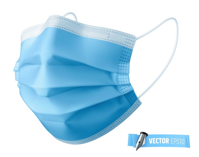 Medical blue face mask Royalty Free Vector Image