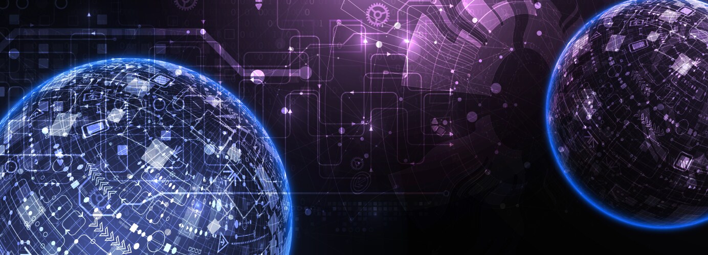 Sphere theme digital technology background Vector Image