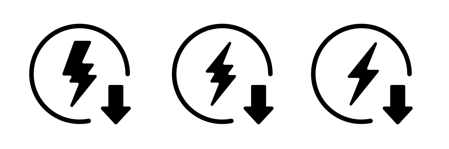 Anti static energy and power flash bolt Royalty Free Vector