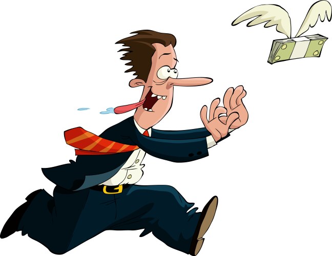 Cartoon Man Chasing Vector Images (over 1,000)