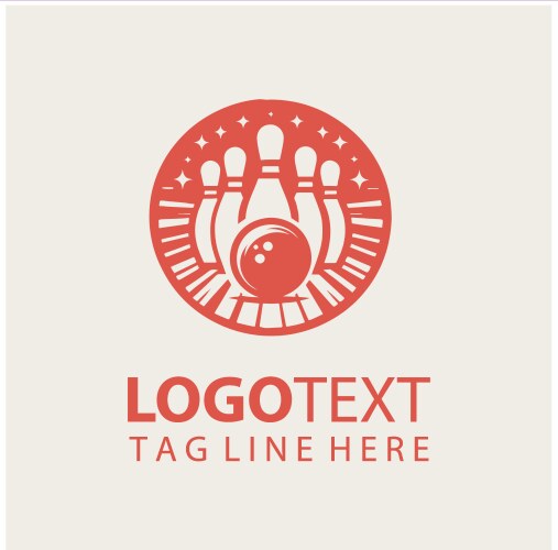 Bowling ball logo Royalty Free Vector Image - VectorStock