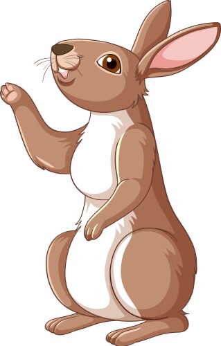Cartoon brown rabbit Royalty Free Vector Image