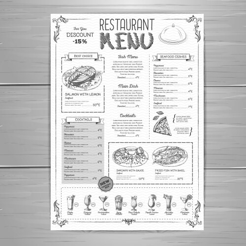 Menu tray Royalty Free Vector Image - VectorStock