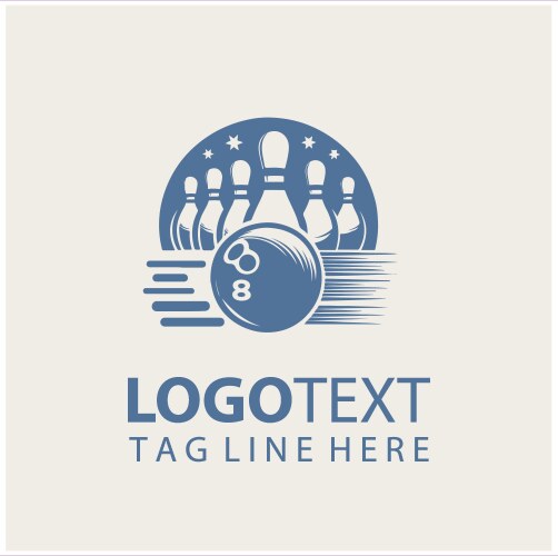 Bowling ball logo Royalty Free Vector Image - VectorStock