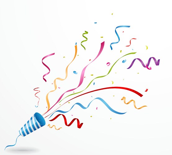 Birthday exploding party with stars Royalty Free Vector