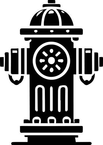 Simple icon of a fire hydrant logo design Vector Image