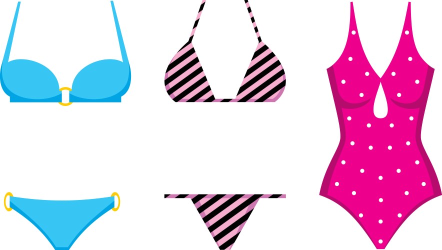 Swimwear red color concept Royalty Free Vector Image