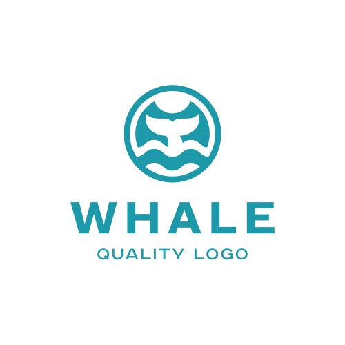 Whale logo Royalty Free Vector Image - VectorStock