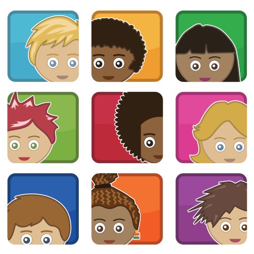 Kids icons Royalty Free Vector Image - VectorStock