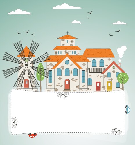 Old city theme background Royalty Free Vector Image