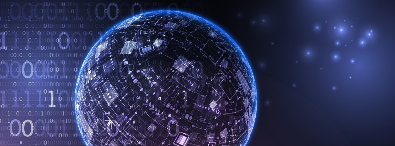 Sphere theme digital technology background Vector Image