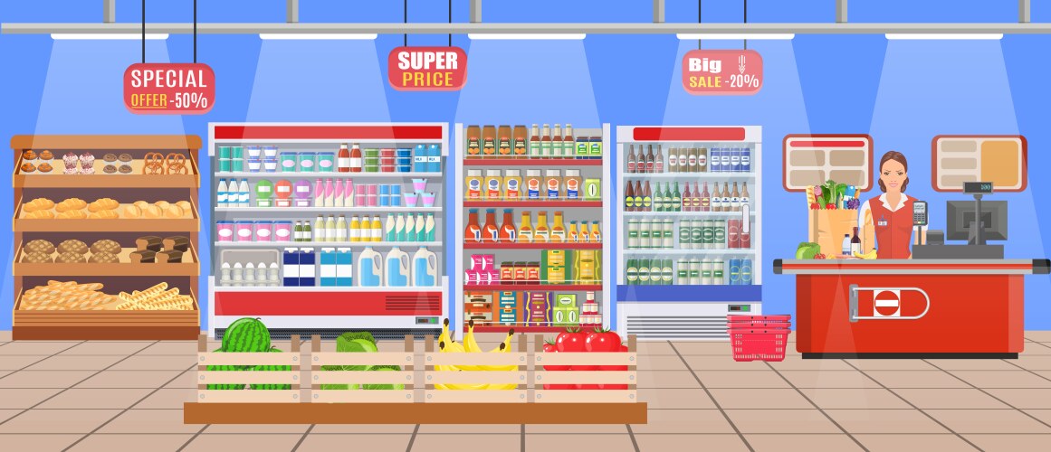Supermarket Cartoon Vector Images (over 22,000)