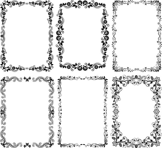 Hand sketched seamless borders frames dividers Vector Image