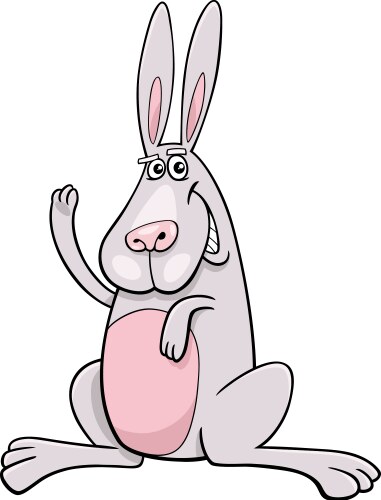 Funny rabbit character cartoon Royalty Free Vector Image