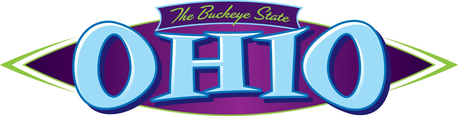 Cleveland skyline ohio flag usa travel souvenir Vector Image