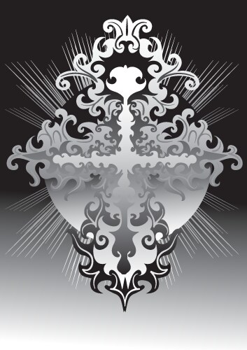 Angel Wings Cross Symbol Royalty Free Vector Image