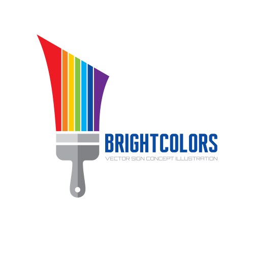 Bright colors - logo template concept Royalty Free Vector