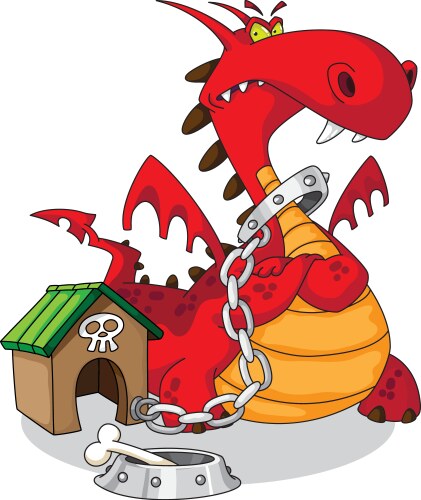Dragon eating Royalty Free Vector Image - VectorStock