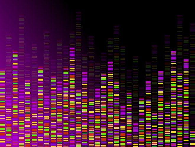 Dna test infographic barcoding genome Royalty Free Vector
