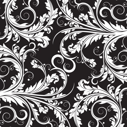 Baroque floral pattern Royalty Free Vector Image